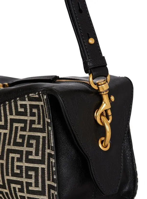 Balmain Monogram Jacquard Pulse Shoulder Bag