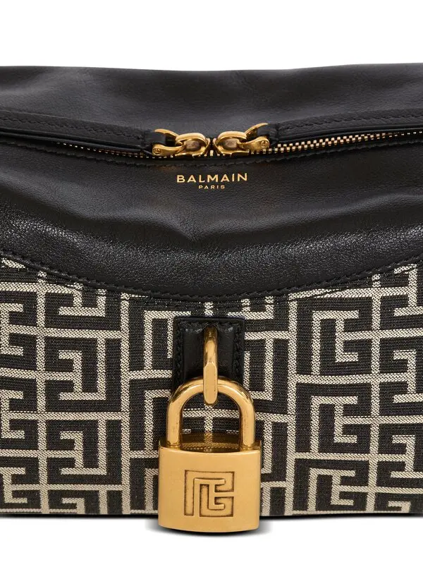 Balmain Monogram Jacquard Pulse Shoulder Bag