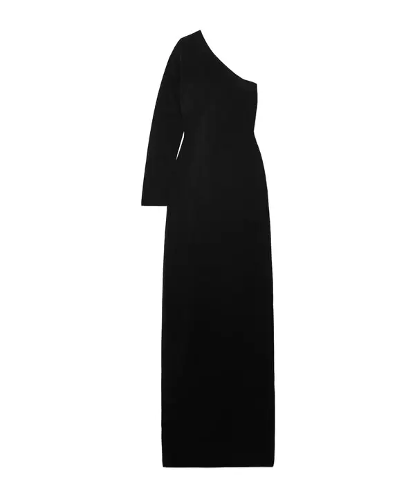NILI LOTAN Ranni One-shoulder Knit Maxi Dress