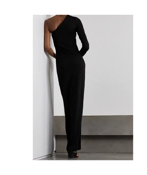 NILI LOTAN Ranni One-shoulder Knit Maxi Dress