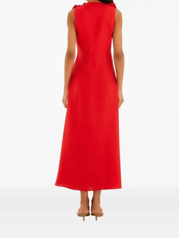 Farm Rio 3d Floral Appliqué Maxi Dress