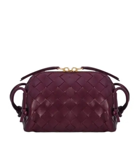 Bottega Veneta Intrecciato Concert Crossbody Bag - Red