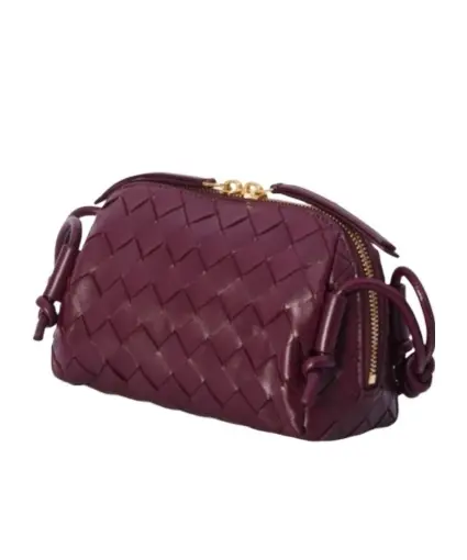 Bottega Veneta Intrecciato Concert Crossbody Bag - Red