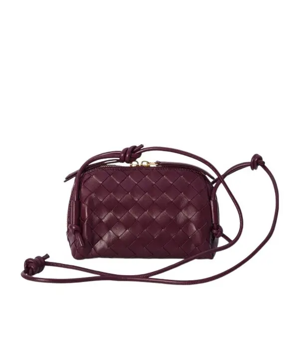 Bottega Veneta Intrecciato Concert Crossbody Bag - Red
