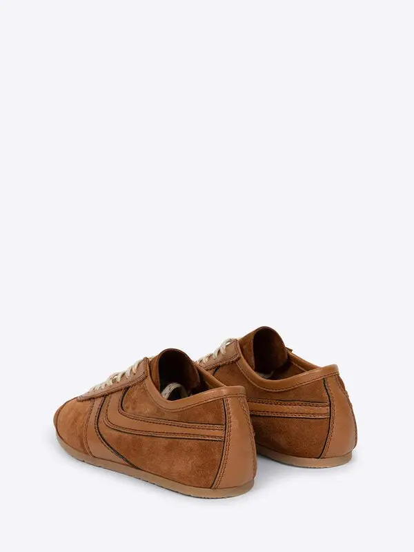 Dries Van Noten Panelled Lace-up Sneakers - Tan