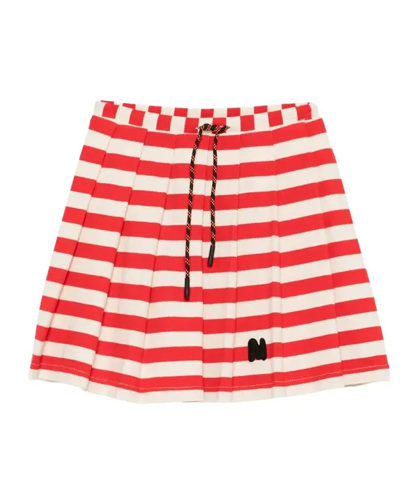 MSGM Striped Pleated Skirt - Red