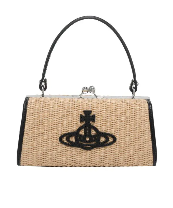 VIVIENNE WESTWOOD Woven Frame Shoulder Bag - Nude