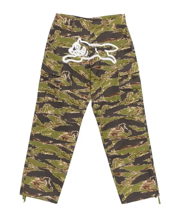 ICECREAM Camouflage Logo Print Patch Pocket Trousers - Green
