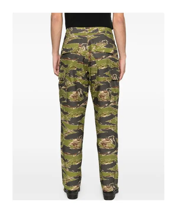 ICECREAM Camouflage Logo Print Patch Pocket Trousers - Green