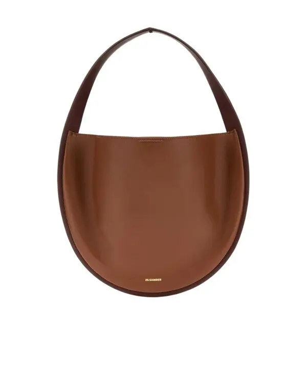 JIL SANDER Pivot Hobo Shoulder Bag - Brown
