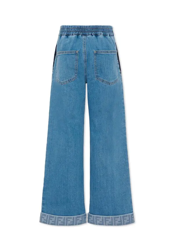 Fendi Logo Cuff Jeans