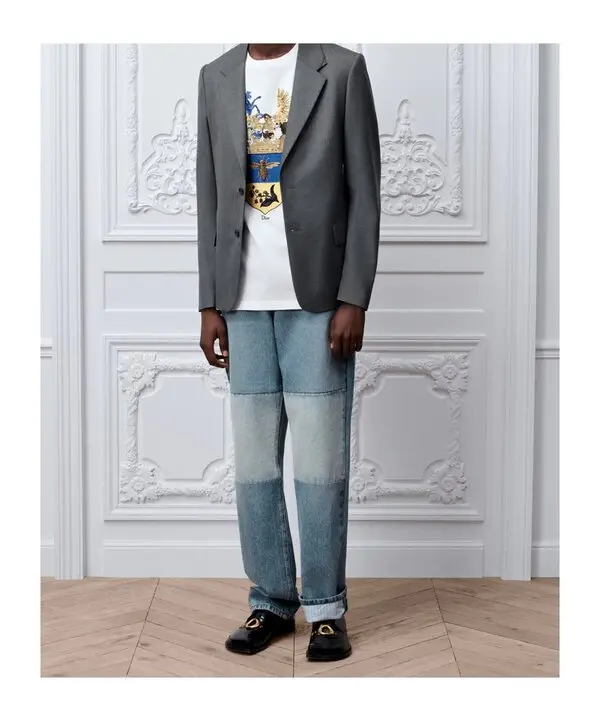 Dior Patchwork Straight-leg Jeans