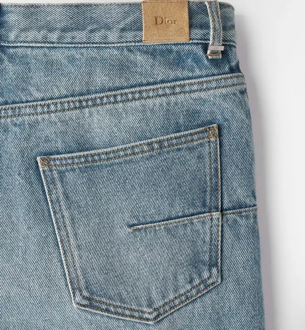Dior Patchwork Straight-leg Jeans - Gray