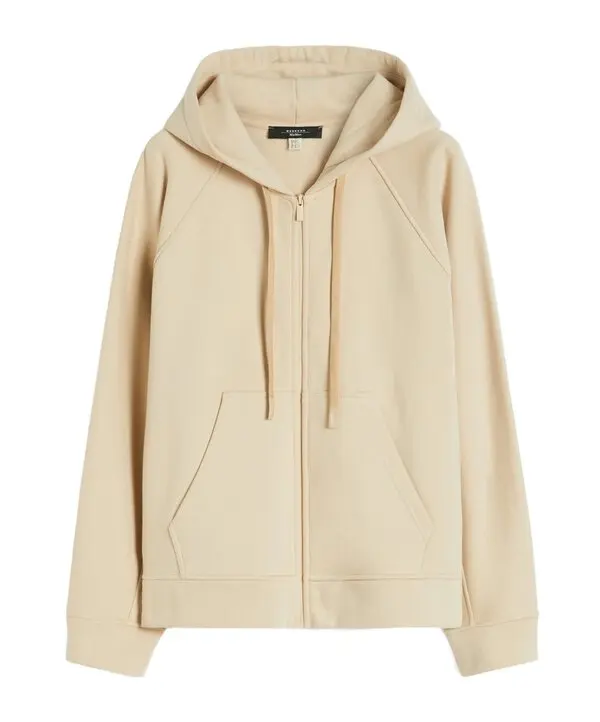 Max Mara Zip-up Cotton Hoodie - Sand
