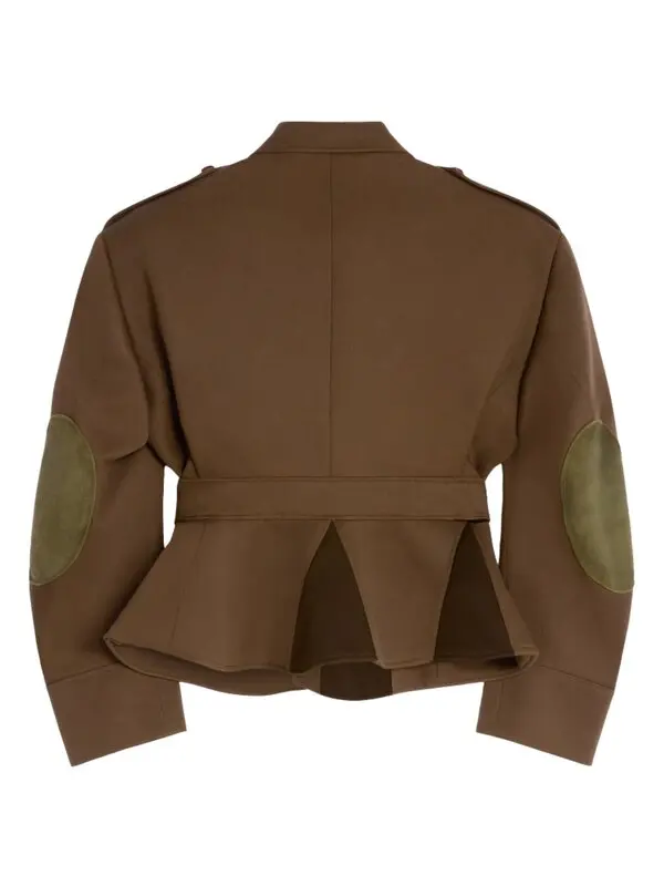 Celine Peplum Jacket In Diagonal Wool