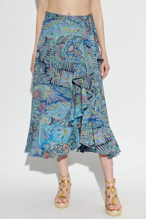 Etro Paisley Wrap Midi Skirt