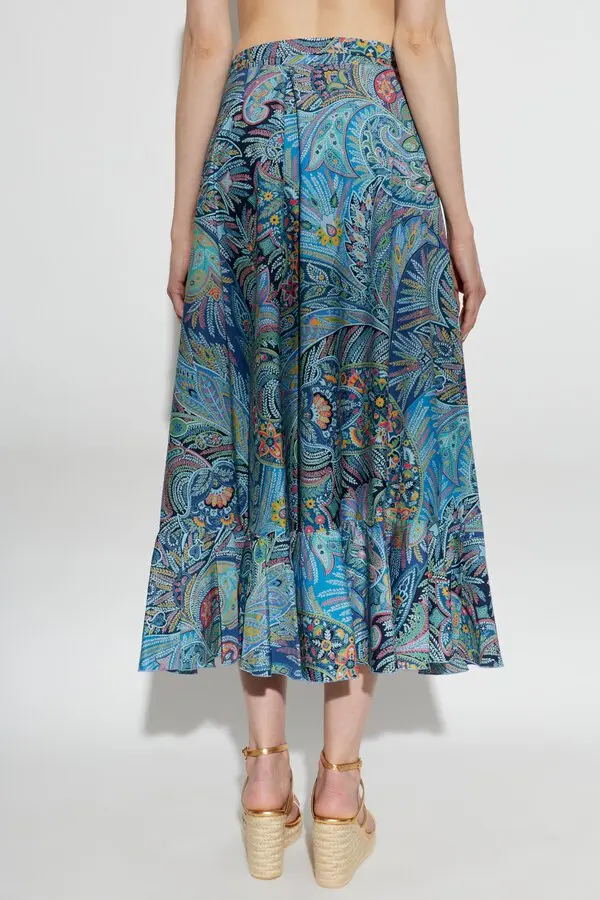 Etro Paisley Wrap Midi Skirt