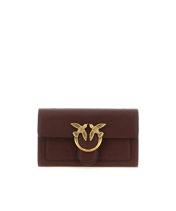 Pinko Love Mini Icon Chain Crossbody Bag - Bordeaux