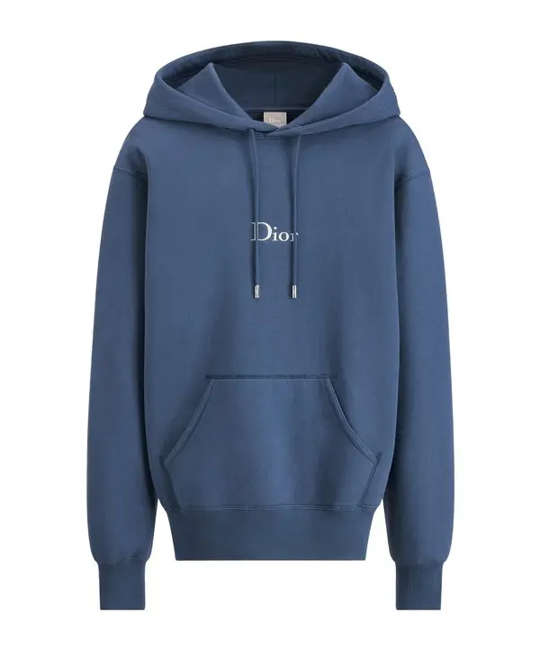 Dior Hooded Sweatshirt With Embroidery - Blue