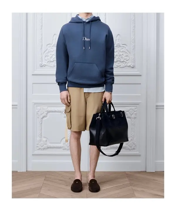 Dior Hooded Sweatshirt With Embroidery - Blue