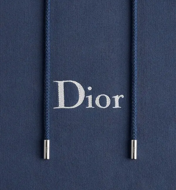 Dior Hooded Sweatshirt With Embroidery - Blue