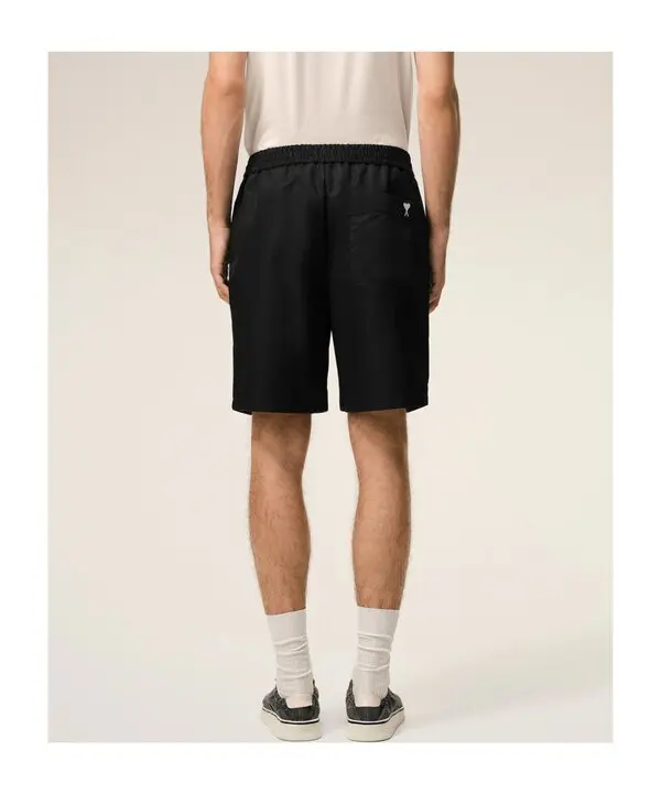 AMI Paris Elastic Waist Nylon Shorts
