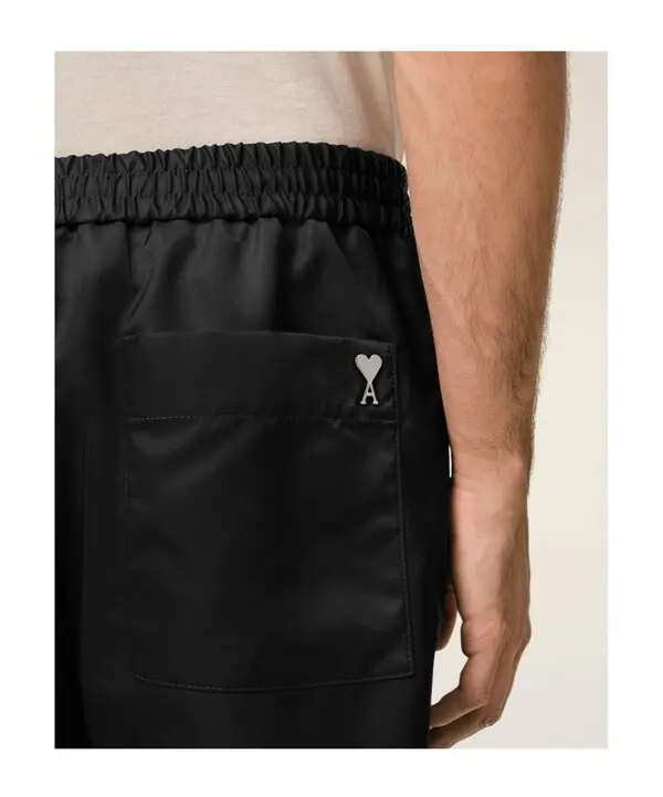 AMI Paris Elastic Waist Nylon Shorts