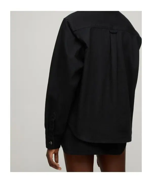 Wardrobe.NYC Long-sleeved Shirt Jacket With Classic Collar