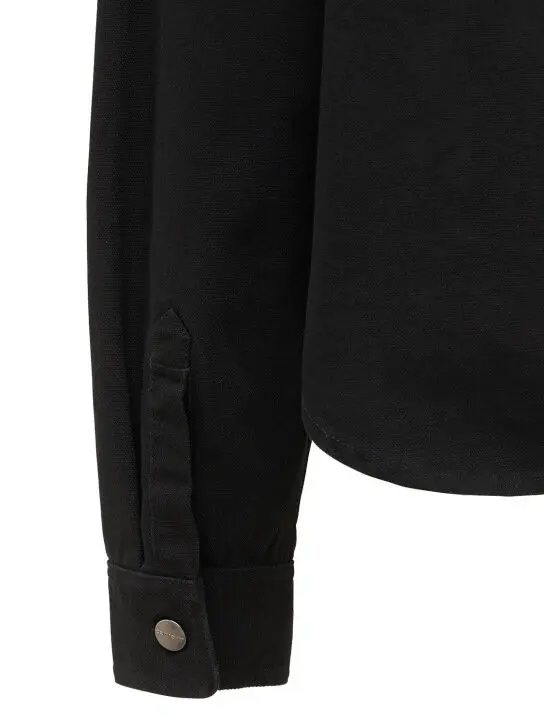 Wardrobe.NYC Long-sleeved Shirt Jacket With Classic Collar