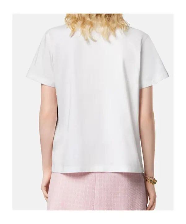 Versace Logo Embellished Crewneck T-shirt
