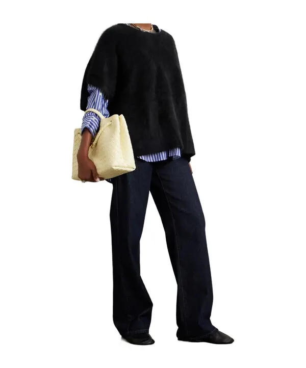 LISA YANG Brushed Cashmere Sweater - Black