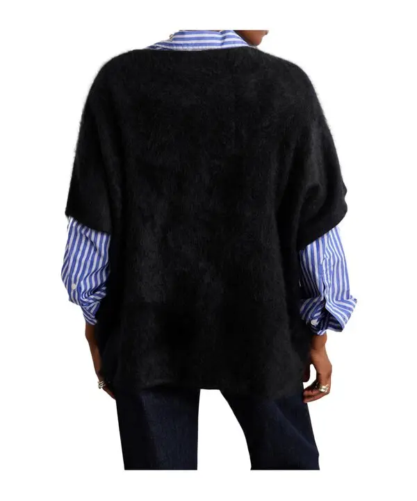 LISA YANG Brushed Cashmere Sweater - Black