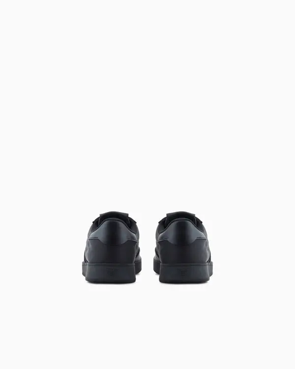 Emporio Armani Logo-plaque Panelled Sneakers