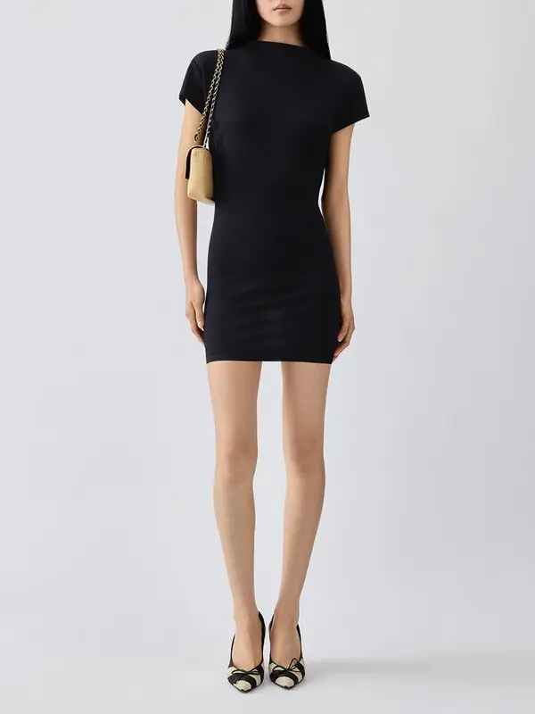 Jacquemus The Mistral Short-sleeved Dress - Black