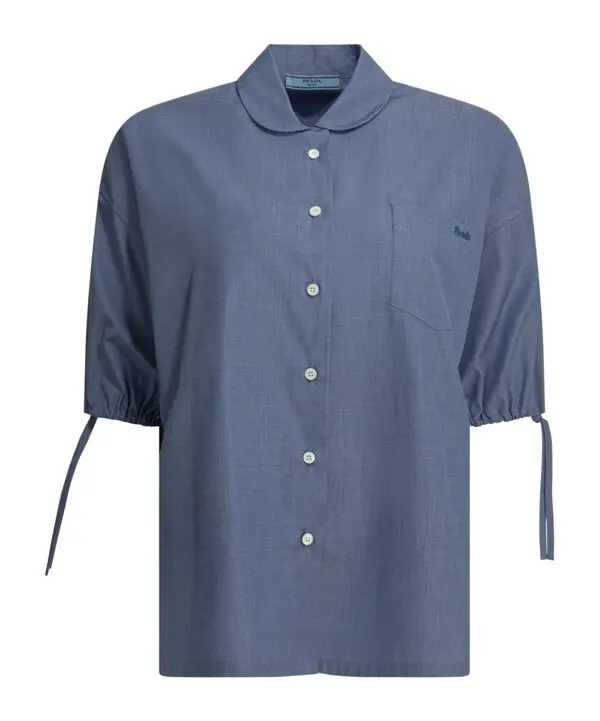 Prada Short-sleeved Button-up Shirt - Blue
