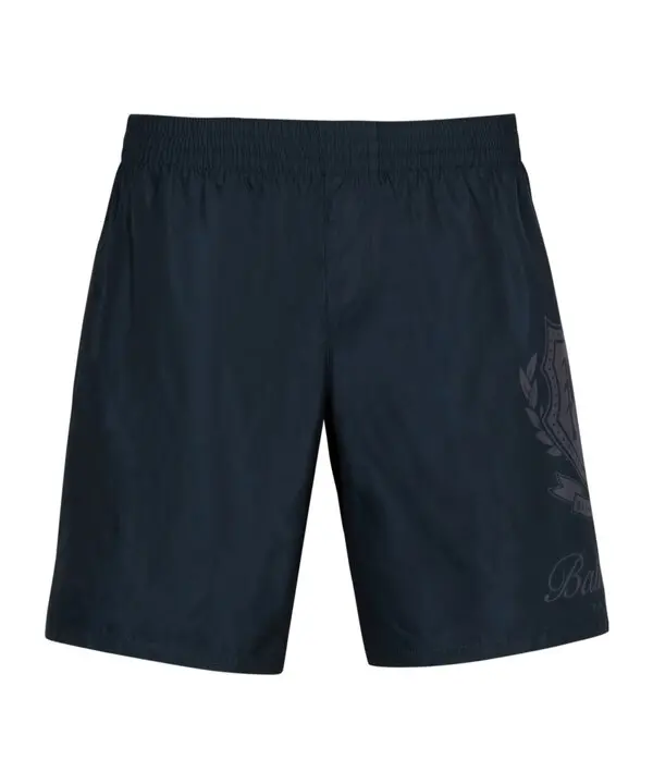 Balmain Printed Swim Shorts - Navy Blue