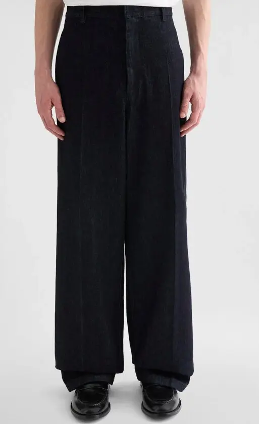 JIL SANDER Tailored Straight Leg Denim Trousers - Black