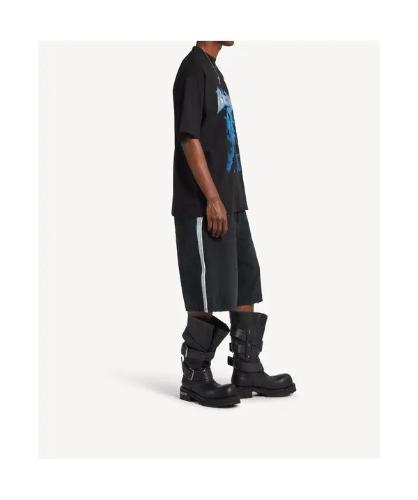 Balenciaga Graphic Printed Crewneck T-shirt - Black