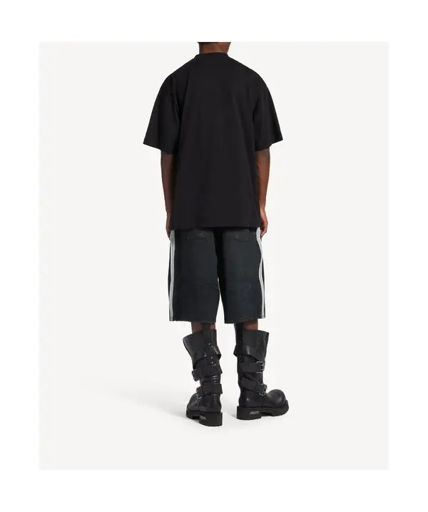 Balenciaga Graphic Printed Crewneck T-shirt - Black