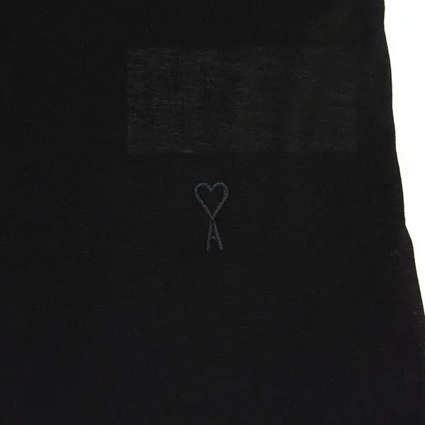 AMI Paris Sleeveless Crewneck Top With Pattern Decoration