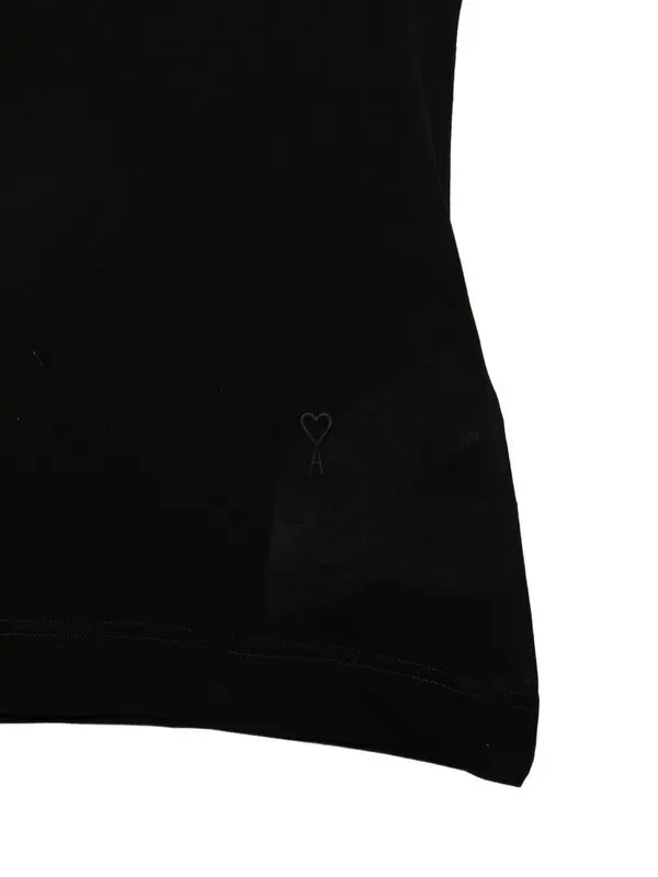 AMI Paris Sleeveless Crewneck Top With Pattern Decoration