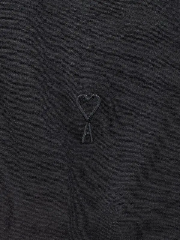 AMI Paris Sleeveless Crewneck Top With Pattern Decoration