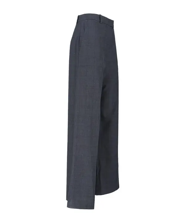 THE FRANKIE SHOP Brickell Plaid Wide-leg Pants