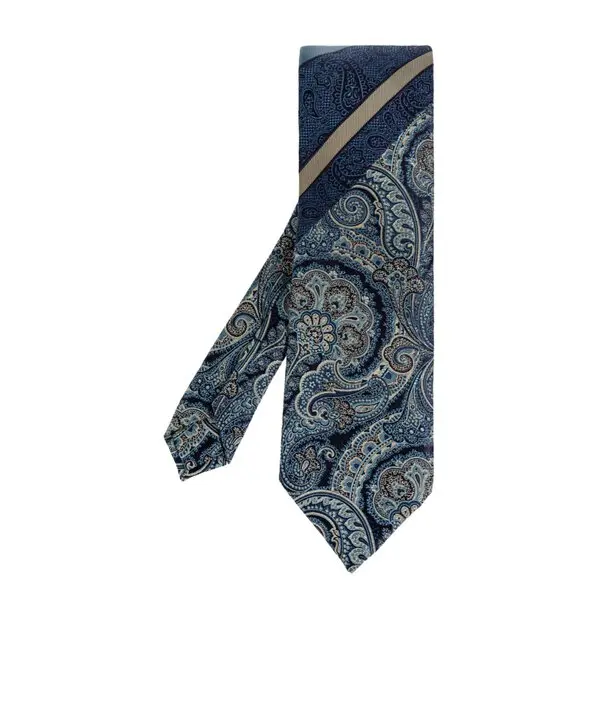 Etro Patchwork Jacquard Neck Tie - Black
