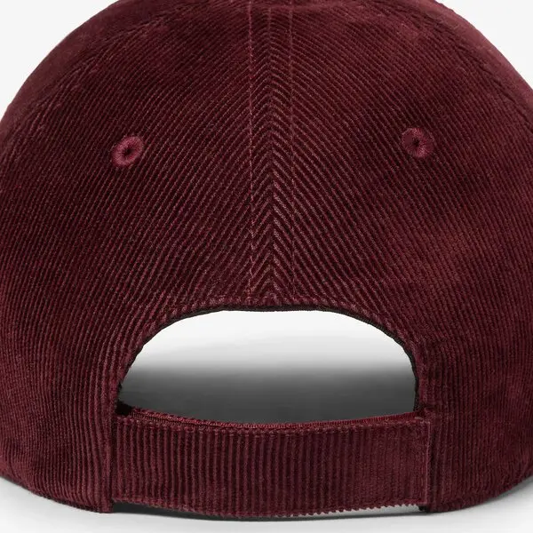 Fendi Embroidered Corduroy Baseball Cap