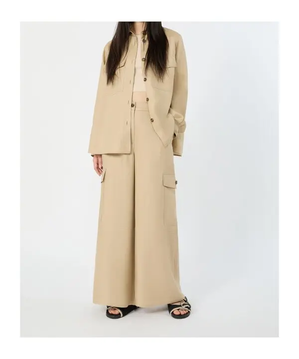 Max Mara Finale Wide-leg Pants - Sand-colored