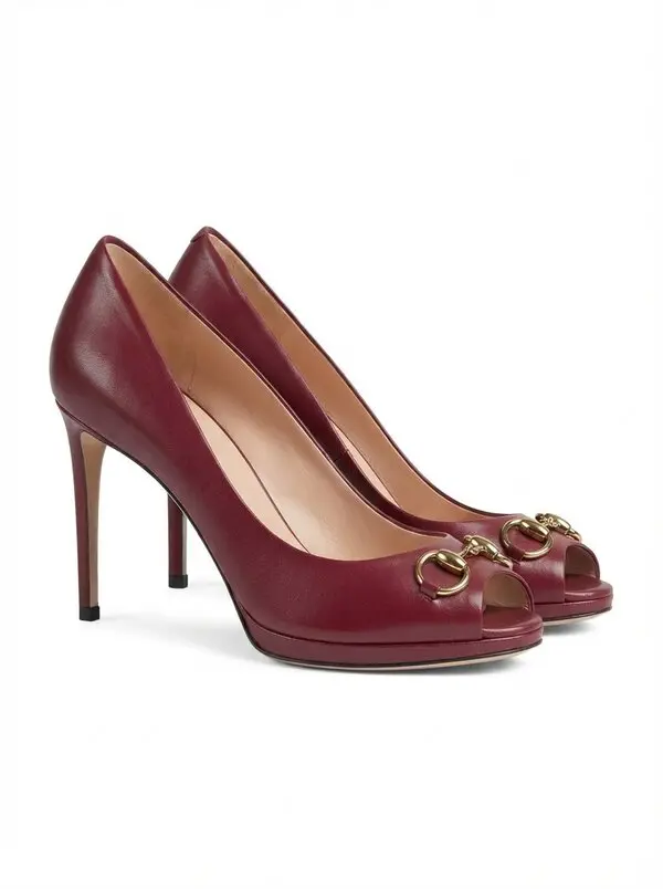 Gucci Open-toed Stiletto Heels With Horsebit Detail