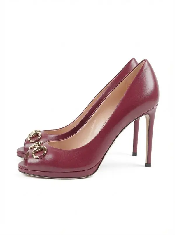 Gucci Open-toed Stiletto Heels With Horsebit Detail