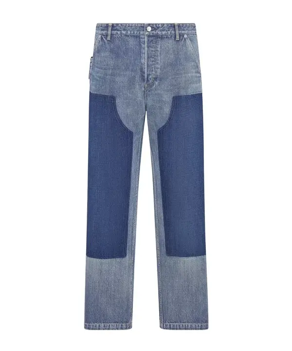 Dior Panelled Straight-leg Jeans - Blue