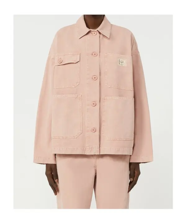 Max Mara Logo-patch Multi-pocket Jacket - Pink